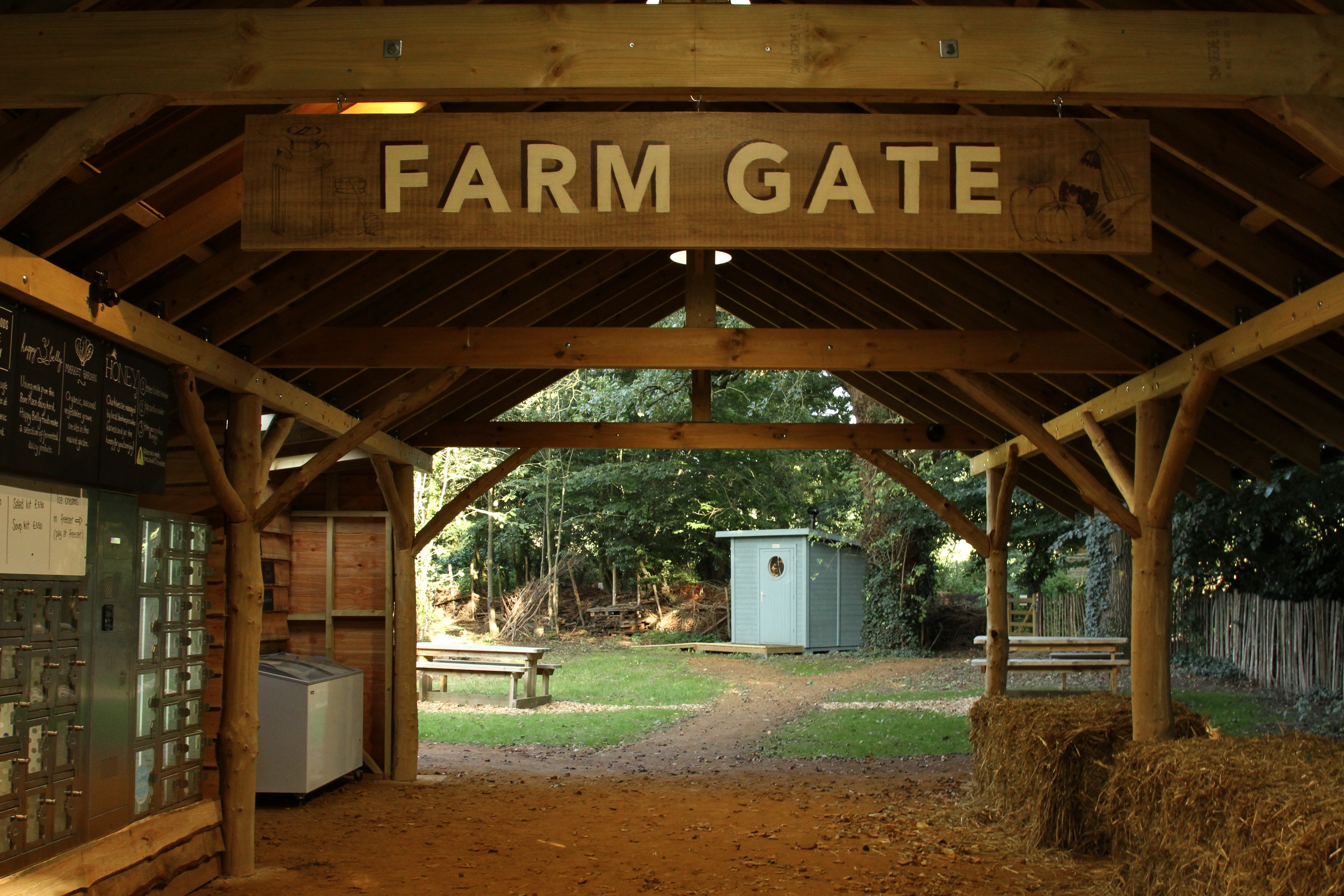 Farm produce and milk at Bore Place Farm Gate